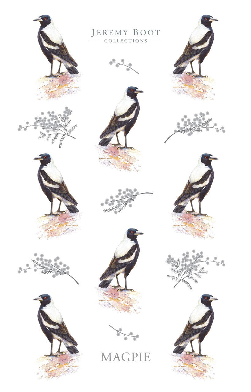 Tea Towel - Magpie – Jeremy Boot Collections